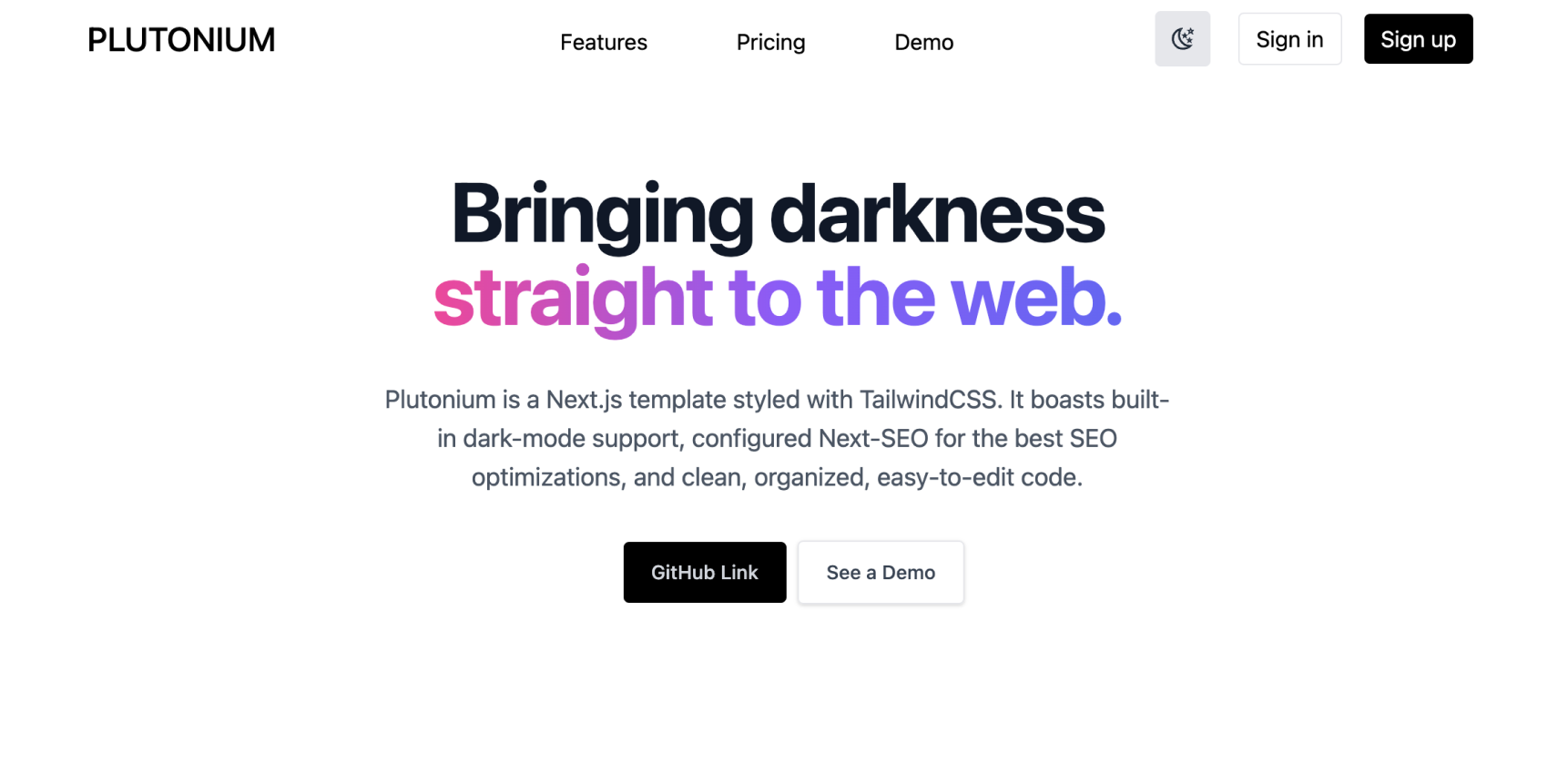 Plutonium - Free Next.js Tailwind CSS Template | Next.js Templates Plutonium - Free Next.js Tailwind CSS Template | Next.js Templates