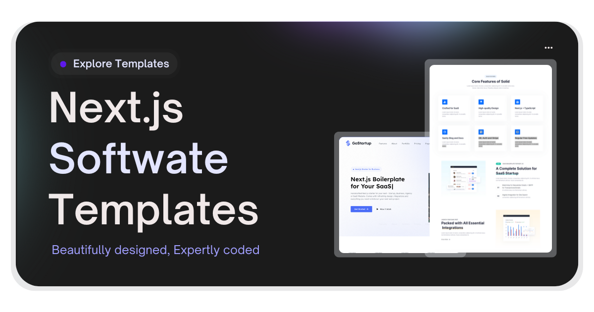 Next.js Software Website Templates